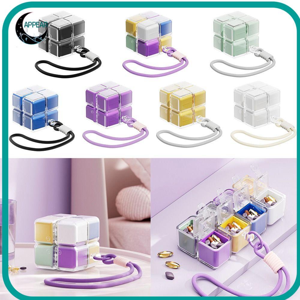 APPEAR Magic Cube Medicine Box, Sealed Magnetic Seven Days Pill ...