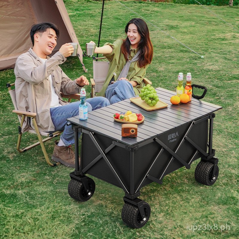 Primitive Camping Cart Outdoor Camp Trailer Extra Large Foldable Hand ...