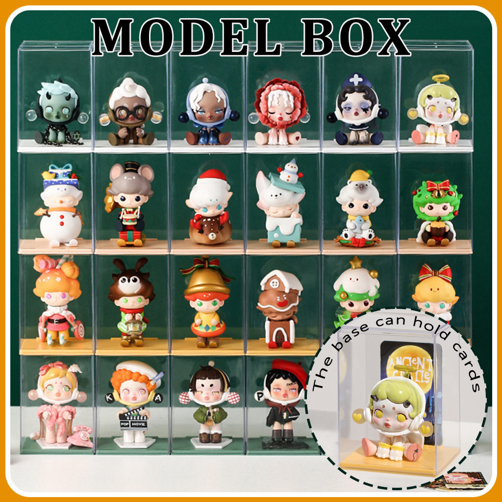 Action Figure Display Stand Dustproof Storage Box Popmart Blind Box ...