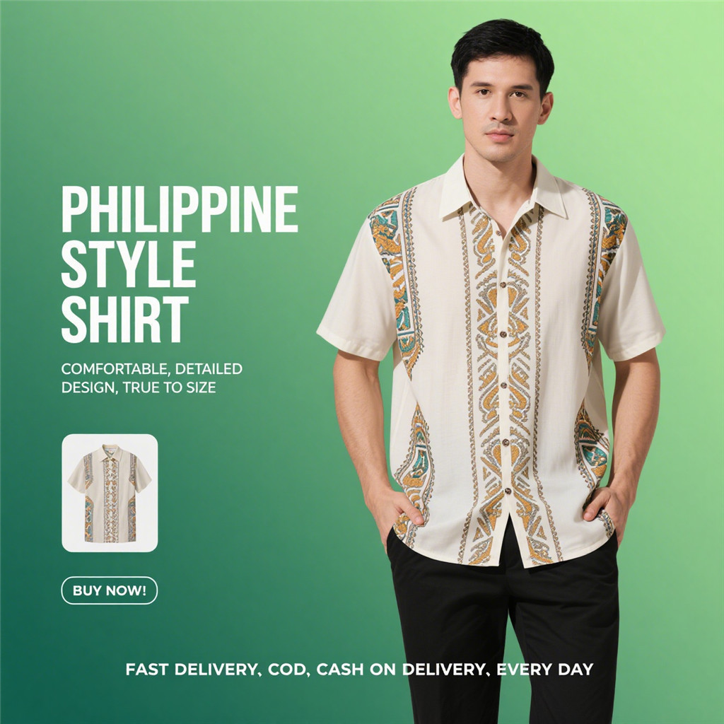 NEW modern barong filipiniana Pinya Jusilyn Polo Barong Short Sleeves ...