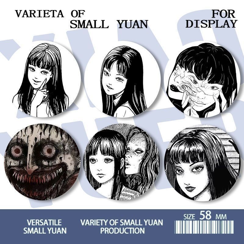 Tomie Kawakami 58mm Badge | Horror Manga Fanmade Pinback Button ...
