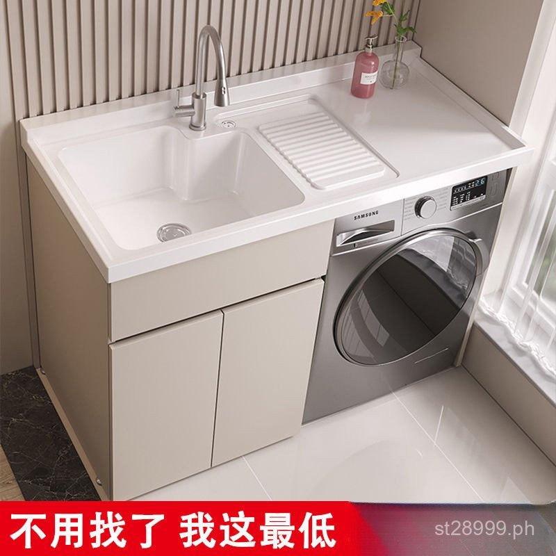 Honeycomb Integrated Washing Machine Cabinet with Scrubber Board ...