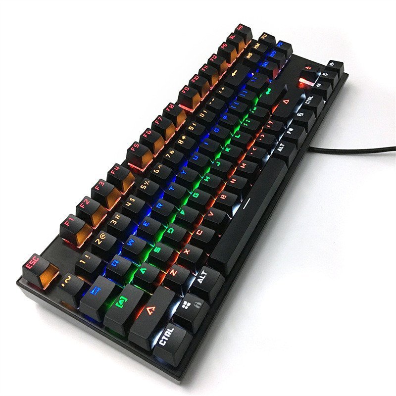 Iron Panel USB Wired True Mechanical Keyboard for Desktop Computers and ...