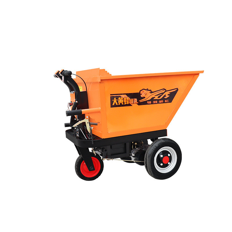 Electric Construction Site Wheelbarrow, Three-Wheel Construction Cart ...