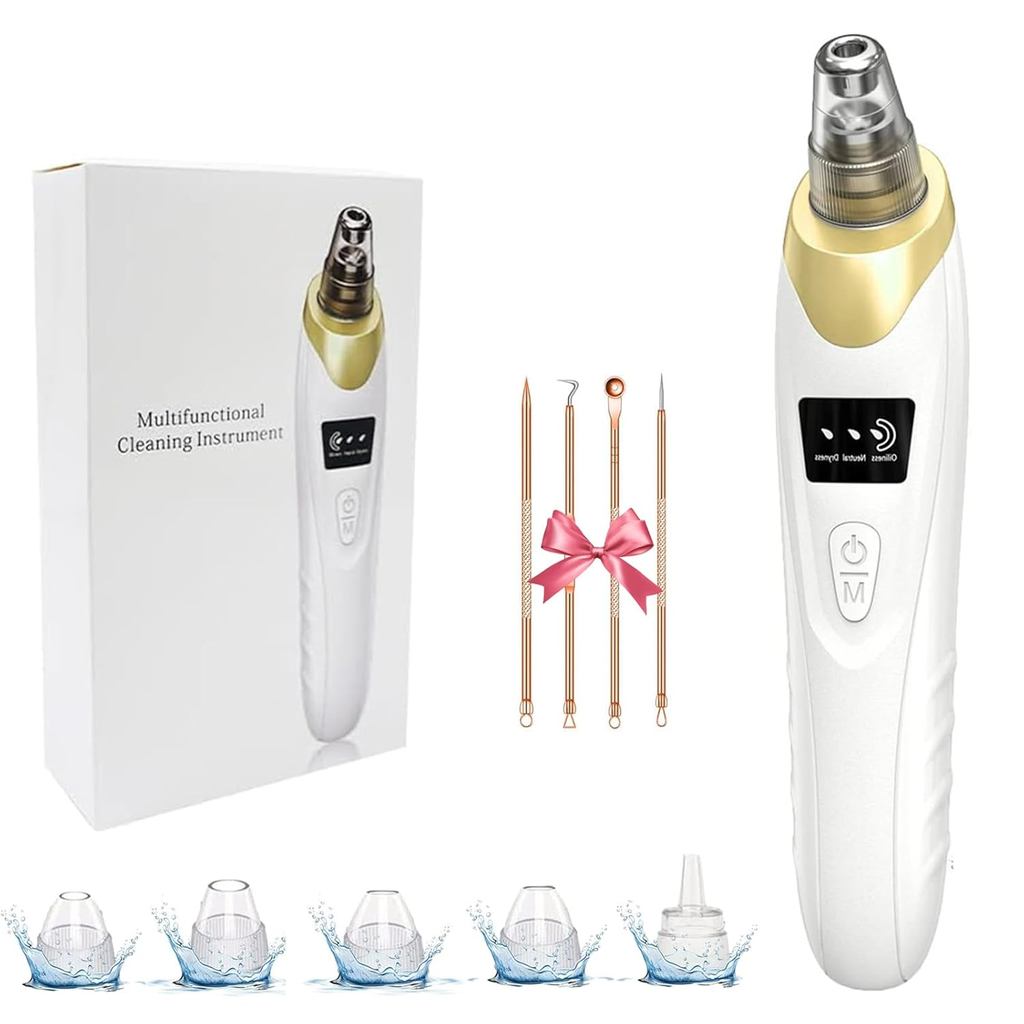 2025 Pore Vacuum, USB Rechargeable Blackhead Remover Vacuum,3 Levels ...