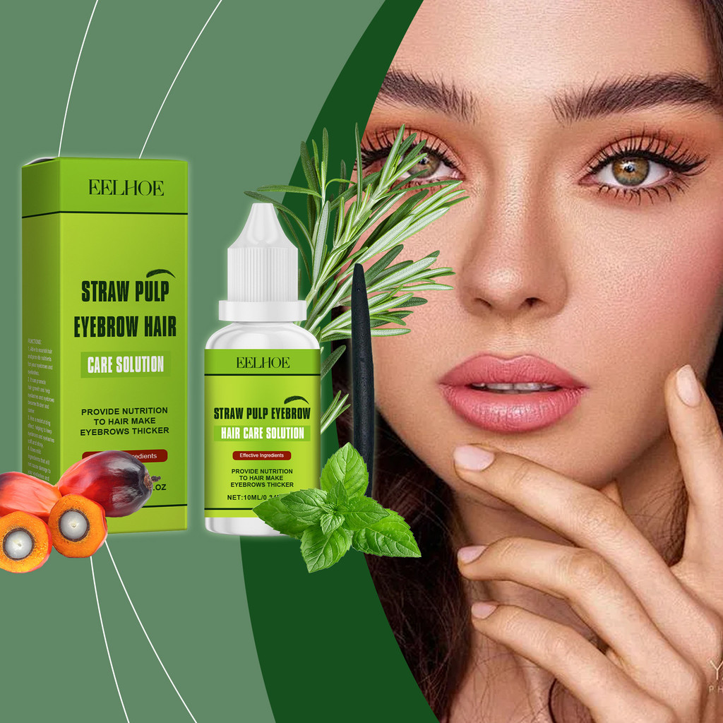 Straw Pulp Eyebrow Growth Serum 10ml Rosemary Fo-Ti Extract Nourishing ...