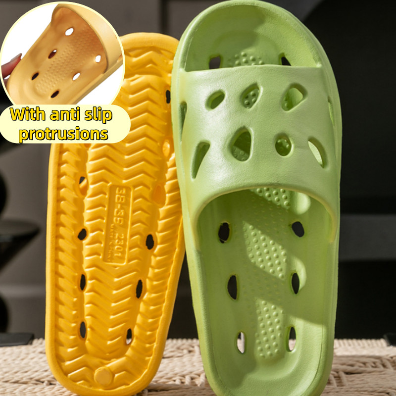 Non Slip Bathroom Shower Slippers Quick Drying Water Leakage Soft ...