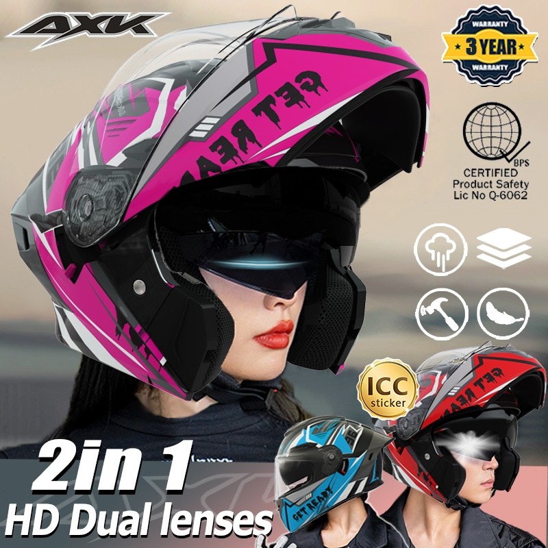 AXK Modular helmet 909Motorcycle modular helmet Full face Glows at ...