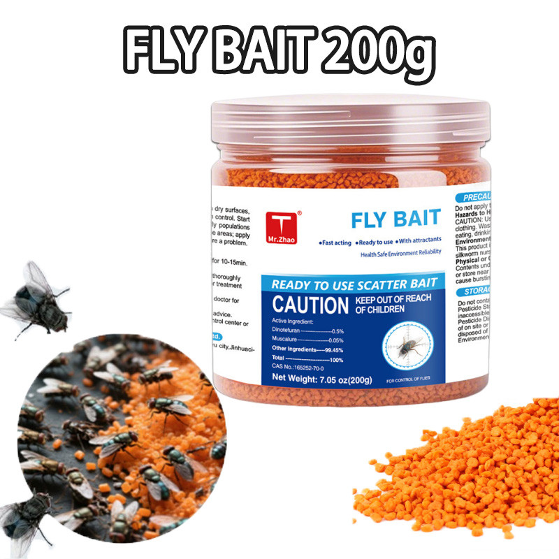 FLY BAIT 200g Non-Toxic Fly Killer Powder Bait - Fast-Acting and Eco ...