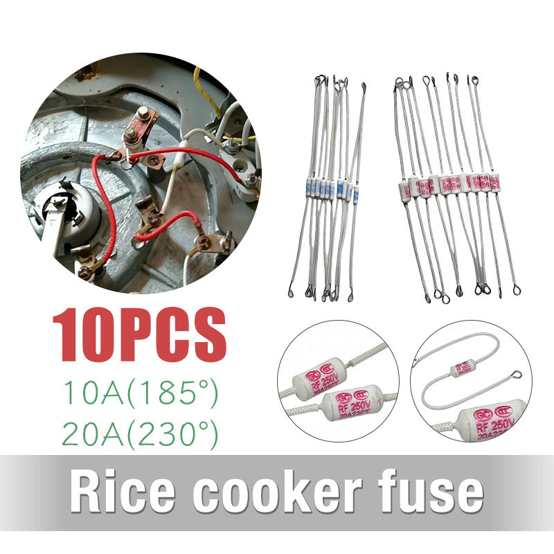 RF Thermal Fuse 250V 10A 15A 20A Ceramic Temperature fuse for Rice ...