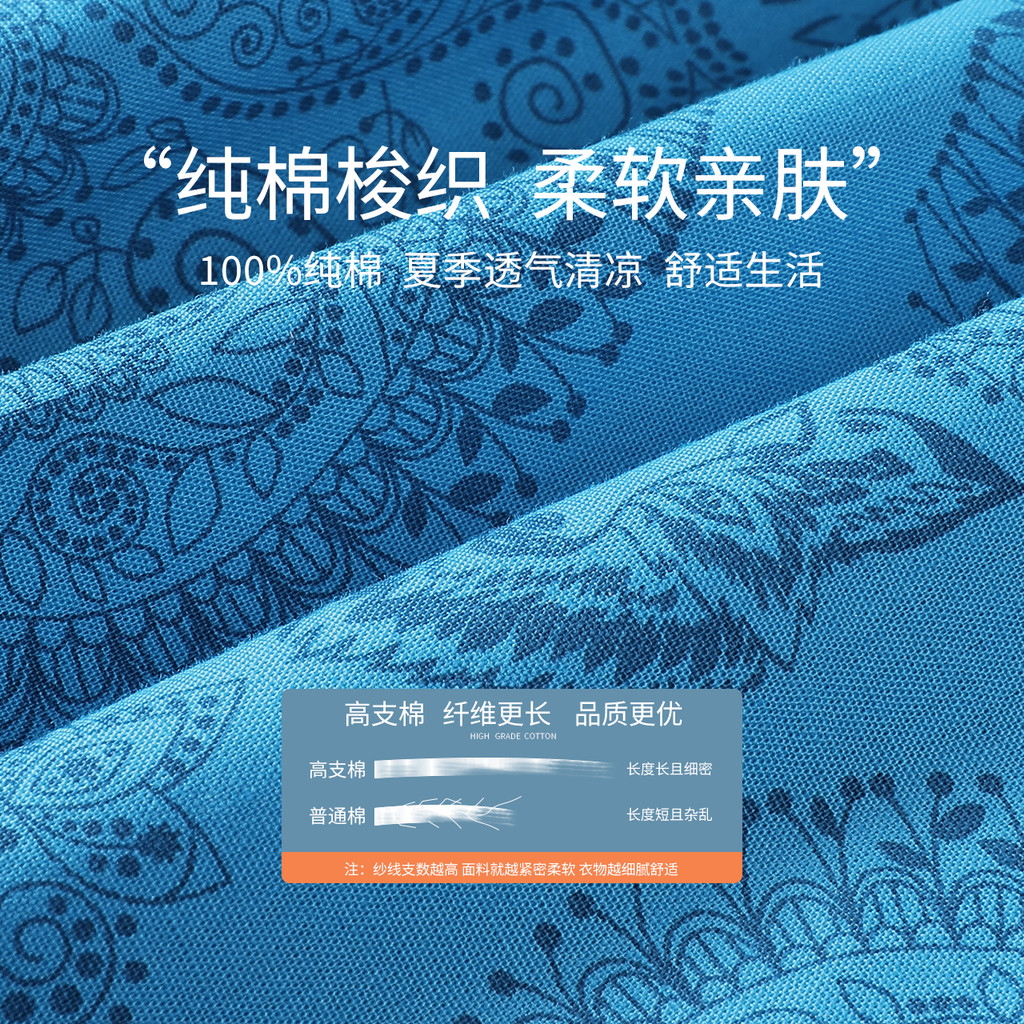 Seven Wolves Men's Pure Cotton Loose Pajama Pants Shorts Summer Thin ...