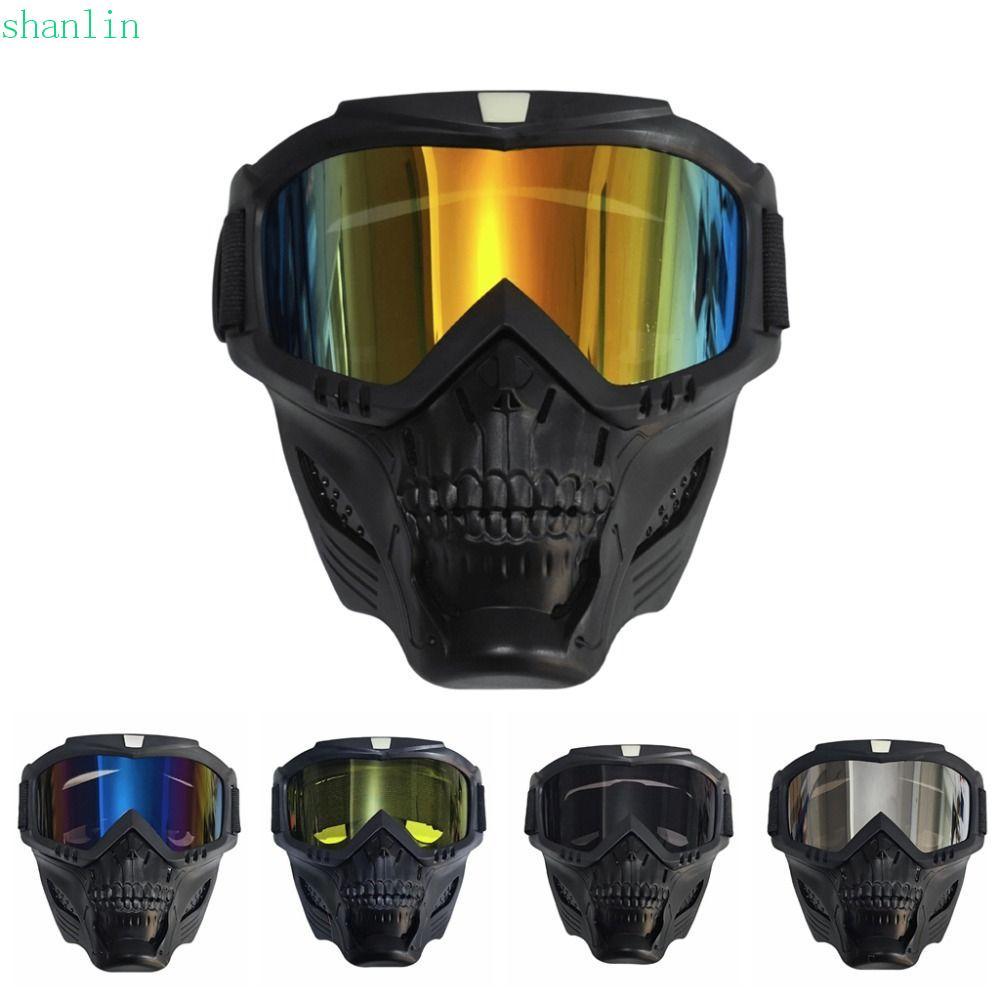 SHANLIN Skull Ghost-shape Glasses, Head-mounted Mouth Filter Skull Head ...