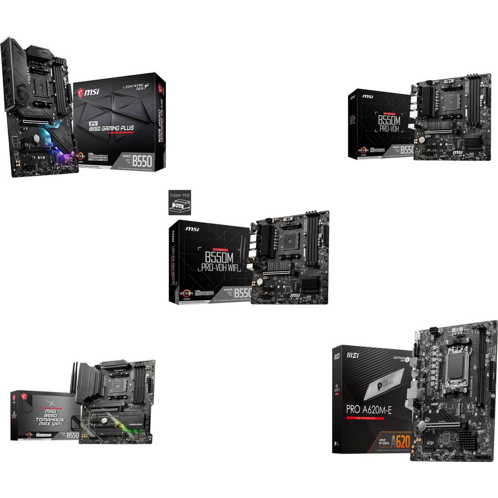MSI B550M PRO-VDH Micro-ATX Motherboard MB6468, Compatible with AMD ...