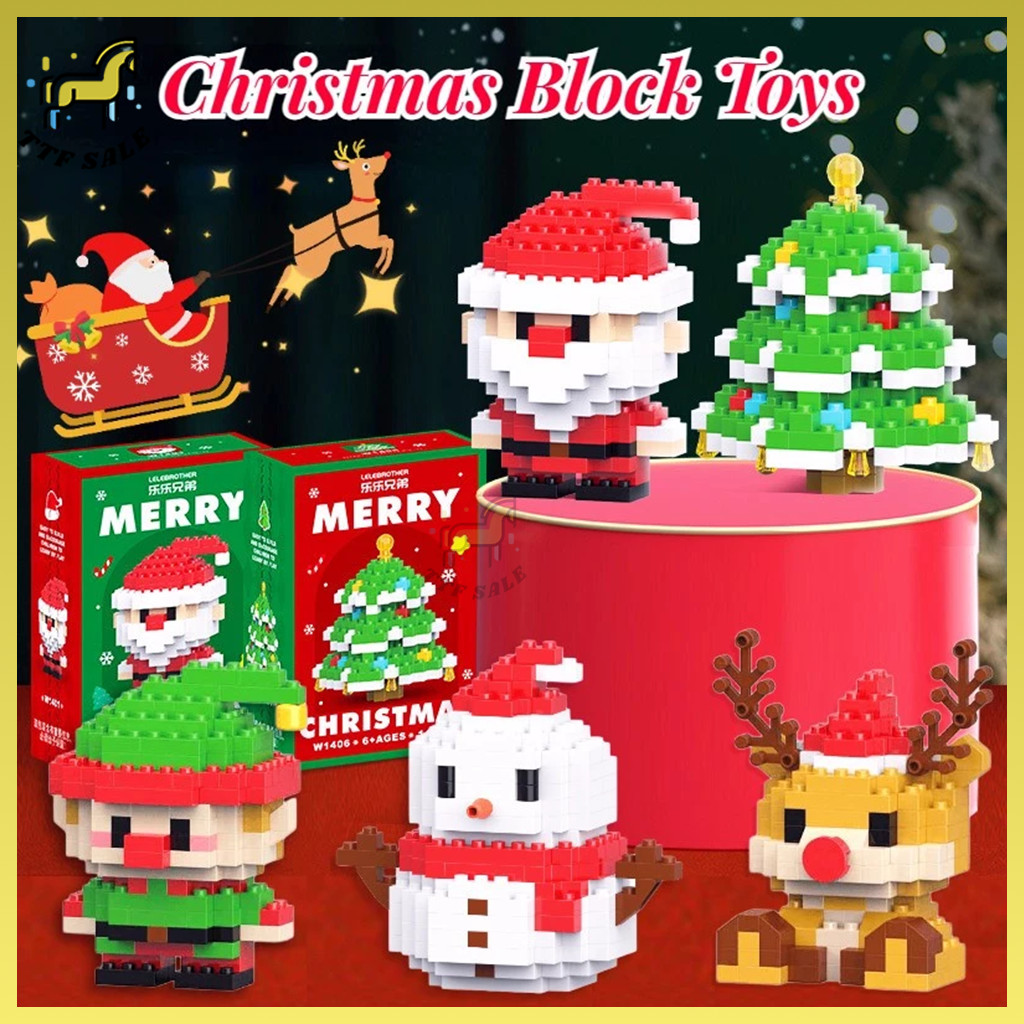 Small Block Toy Christmas Gift Building Block Bricks Christmas Nano ...