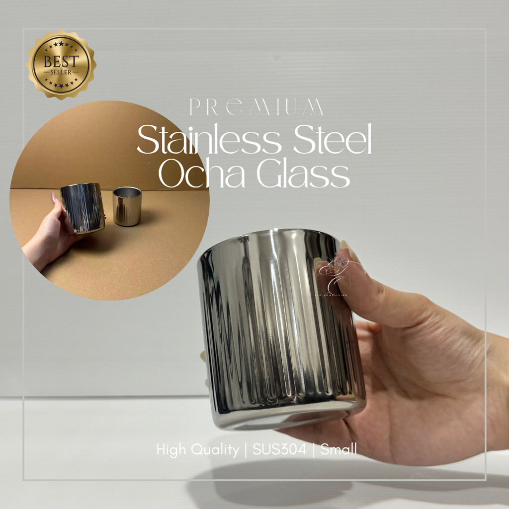 Ocha Glass Stainless Steel SUS 304 | Thin & Small Minimalist Cafe ...