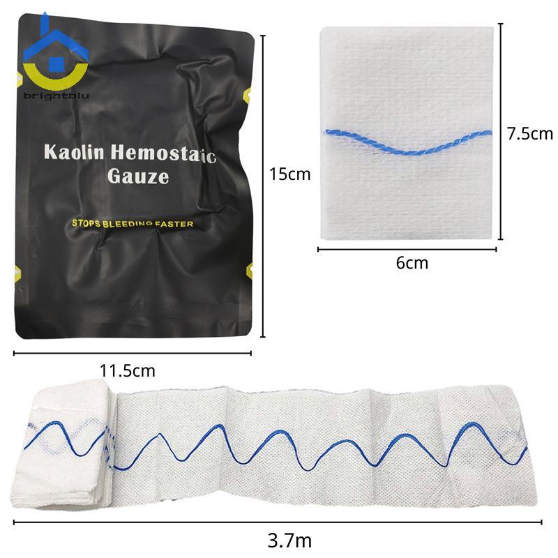 [BHT] Hemostatic Kaolin Gauze Combat Emergency Trauma Z-Fold Soluble ...