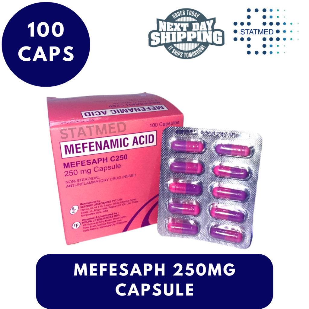 Mefesaph Mefenamic Acid 250mg Capsule & 500mg Capsule Mecid l 10 & 30 ...