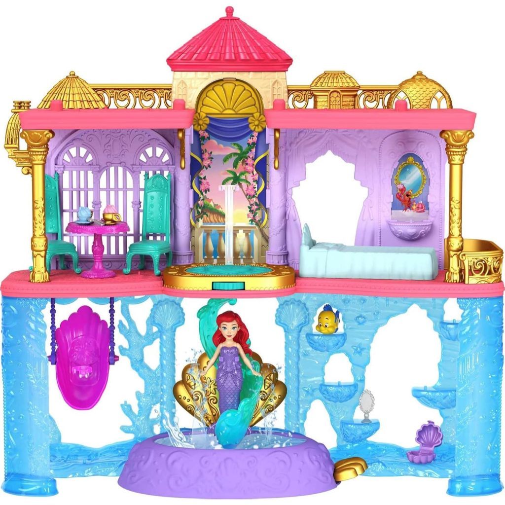 Mattel Disney Princess The Little Mermaid Toys, Ariel Doll House ...