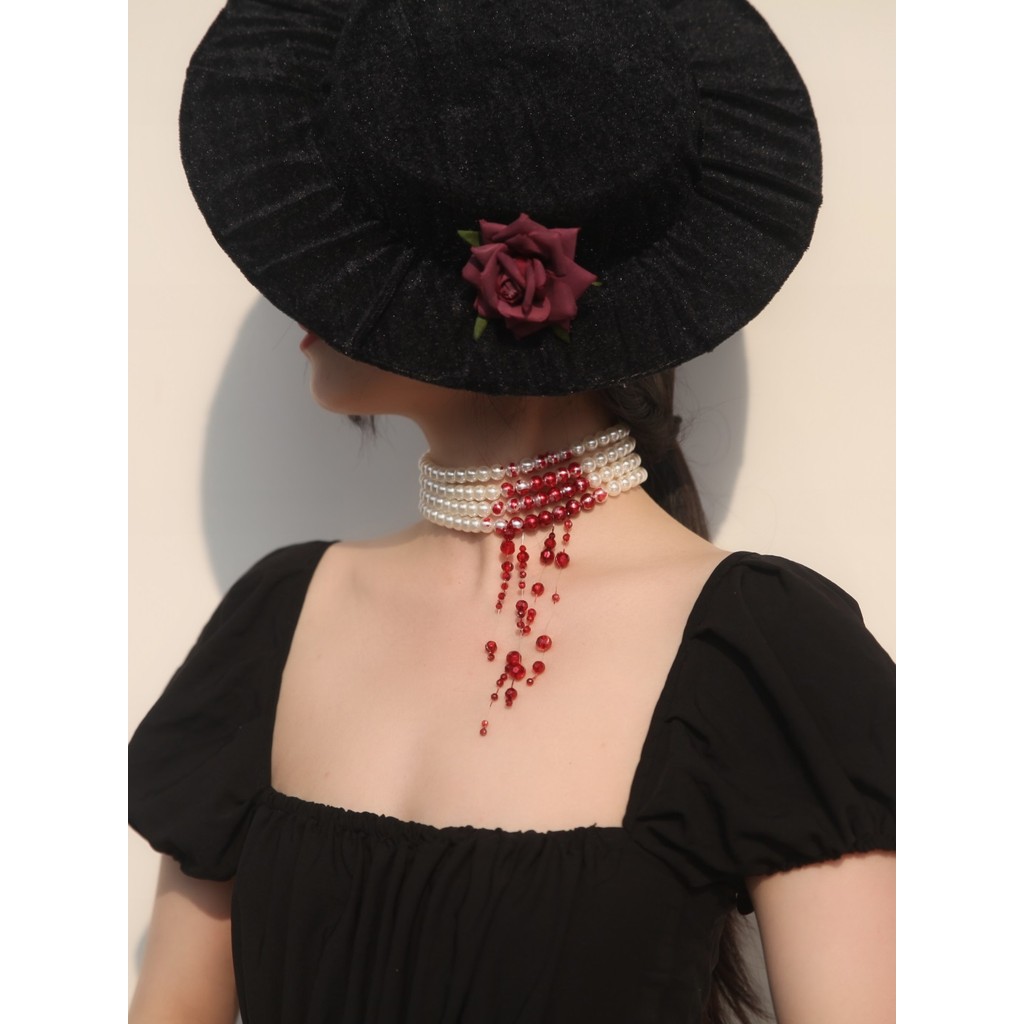 One's Shop |Vampire Bite Mark Dracula Kiss Dripping Blood Four-Layer ...