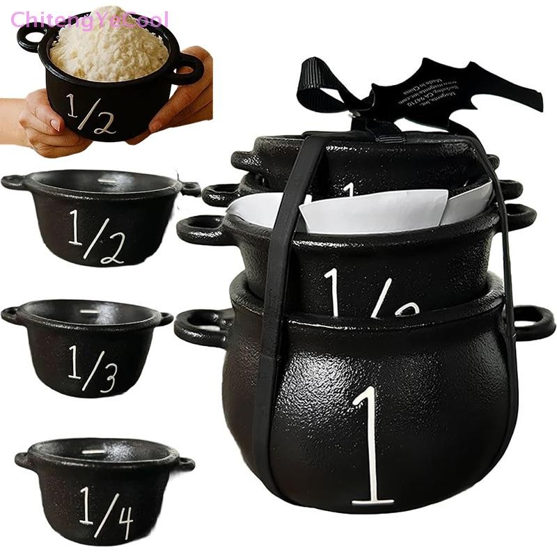 【HGPH】 Mini Witch Cauldron Set Halloween Mystical ck Cauldron With ...