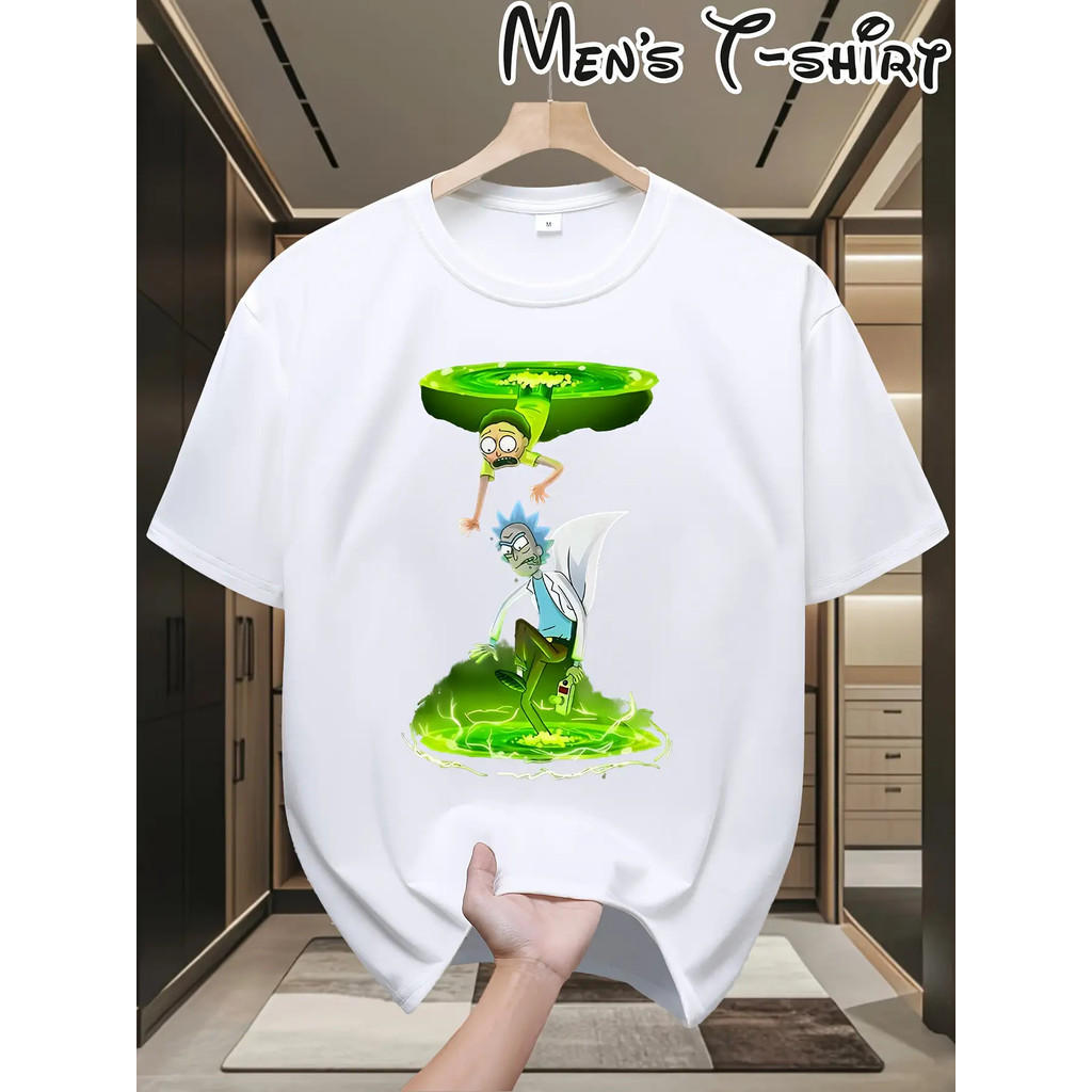 WB Men'S Rick and Morty Portal Drop Graphic T-Shirt - Official Rick ...