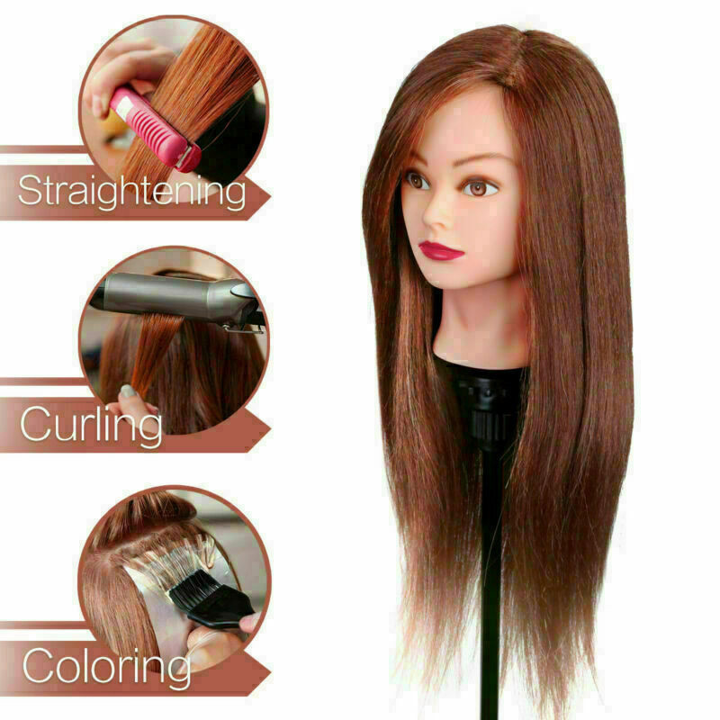 ORHB Professional Manequin head Human Hair Barber Practice Hairstyle ...