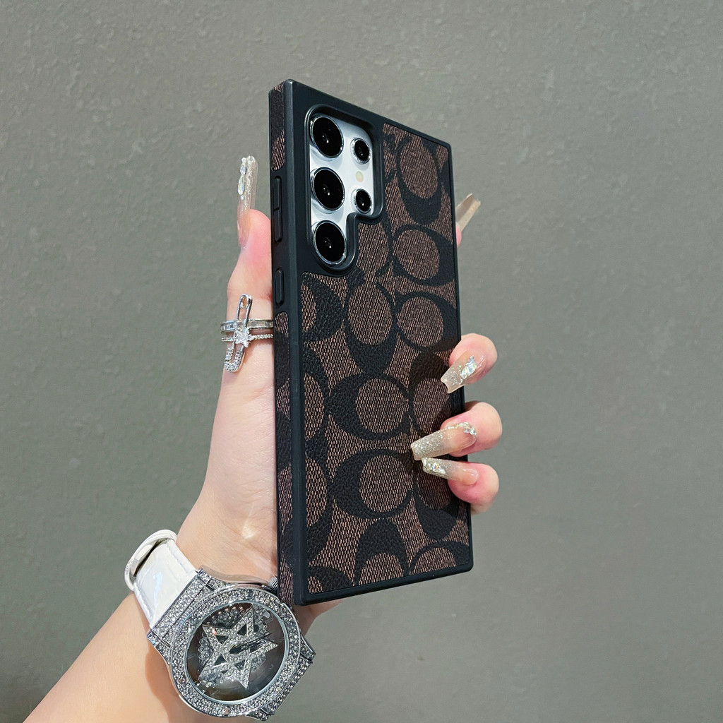 Square Fashion Leather Case For Samsung Galaxy S25 S24 S23 Ultra S25 ...