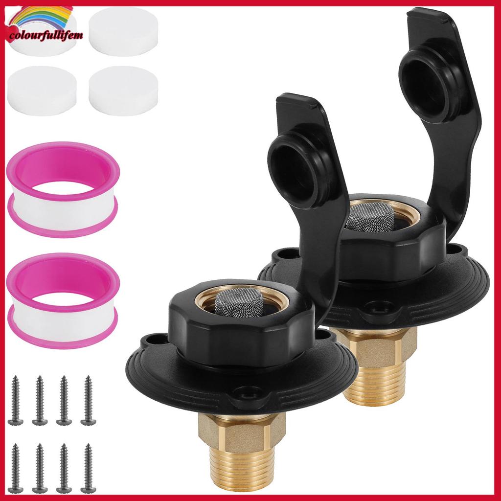 14Pcs RV Fresh Water Inlet Lead Free Brass RV City Water Fill Inlet ...