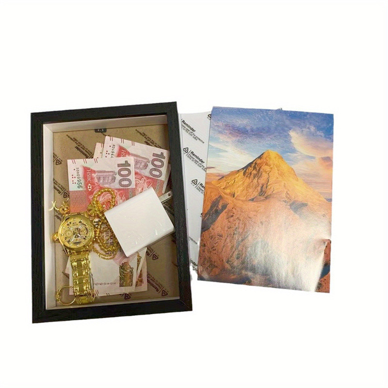 Wooden Hidden Private Storage Box Photo Frame Design Hidden Valuable ...