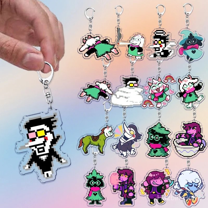 Cute Game Deltarune Ralsei Keychains for Accessories Kris Susie Spamton ...