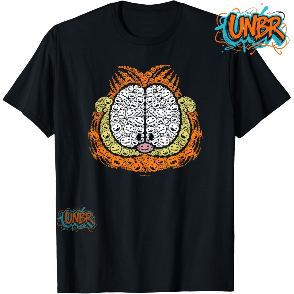 UNBR Baju Kaos Garfield Halloween Mini Jack-O-Lanterns Filled Garfield ...