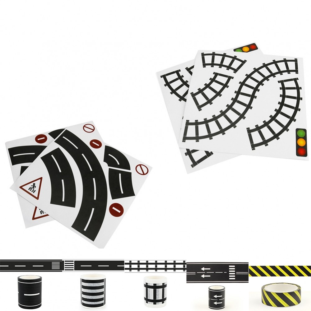 Toy Track Sticker Bend Corners Decoration For Kids Car Toy Track Kit ...