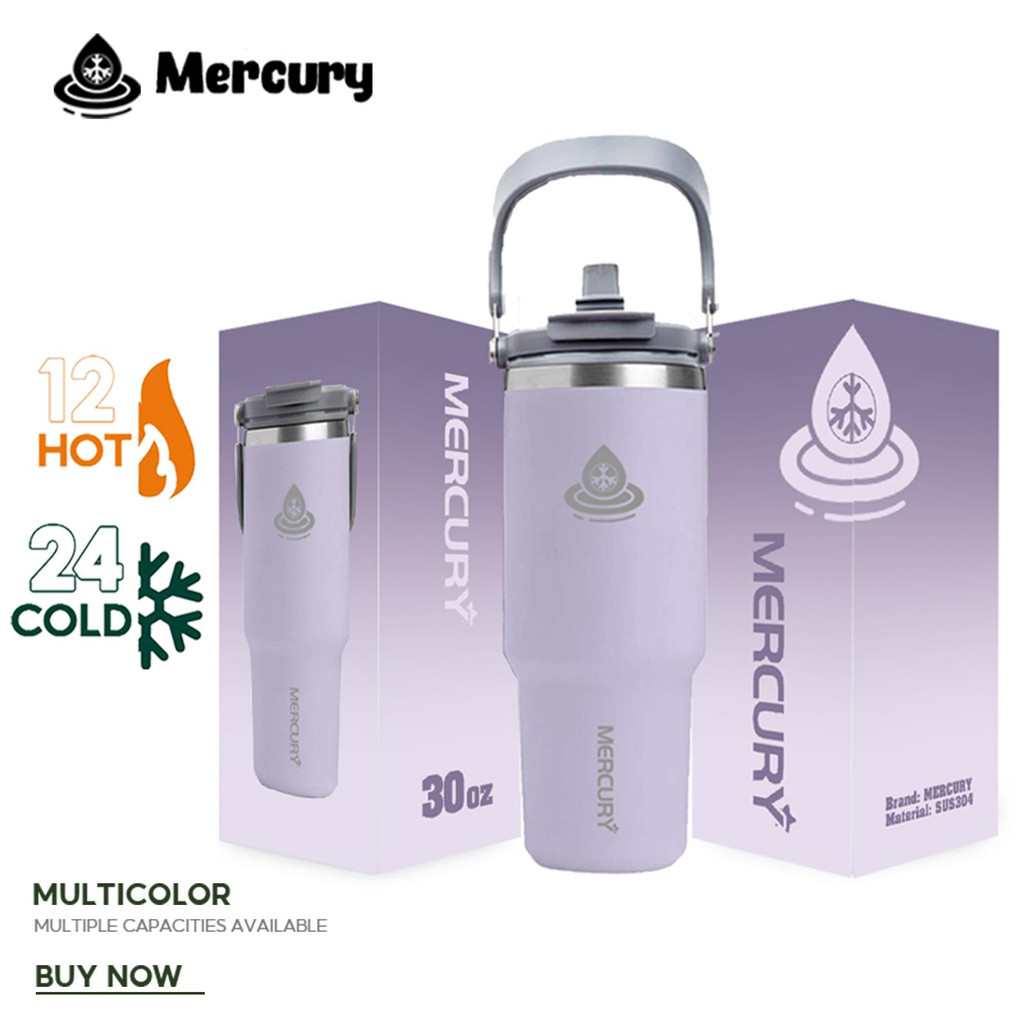 Mercury (600ml/900ml/1200ml) thermos cup with handle, hot and cold ...