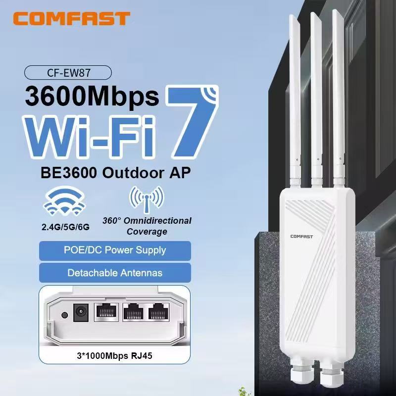 COMFAST BE3600 WiFi 7 Outdoor AP 2.4G/5.8GWiFi Access Point 360°WiFi ...