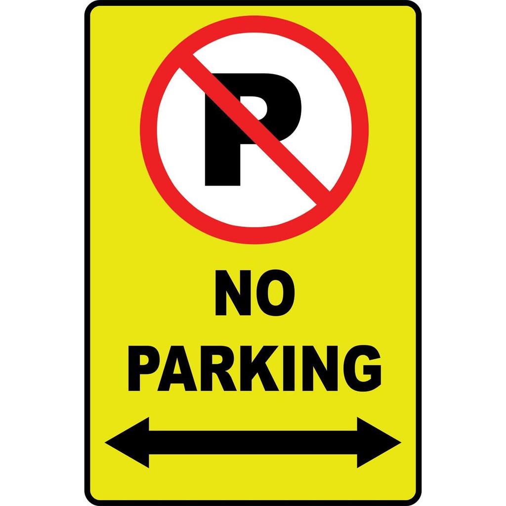 2x3 Feet No Parking Sign Bawal Pumarada Dont Block The Driveway ...