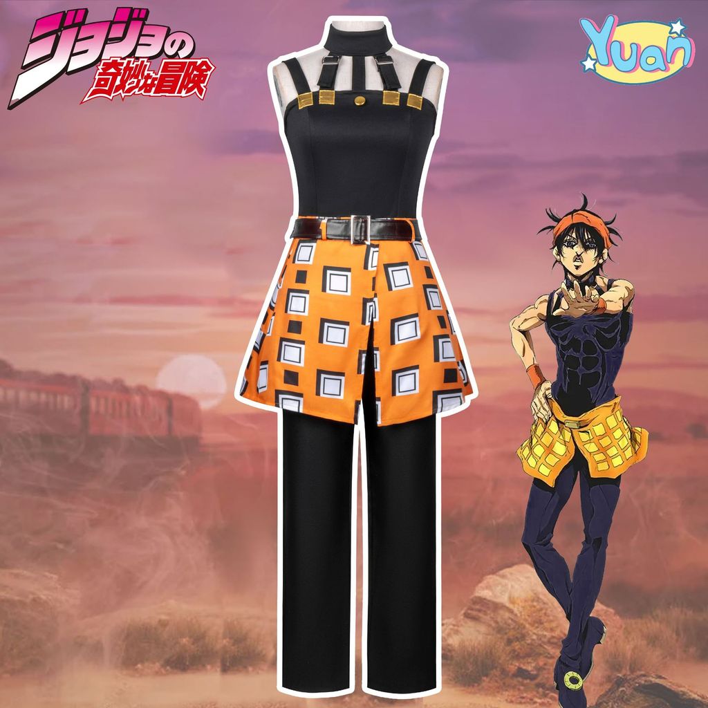 JoJo'S Bizarre Adventure Golden Wind Cos Clothes Narancia Ghirga Anime ...