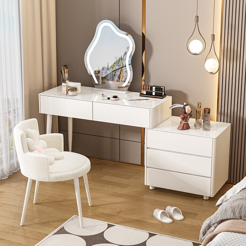 Solid Wood Slate Dressing Table Bedroom Modern Simple Integrated ...