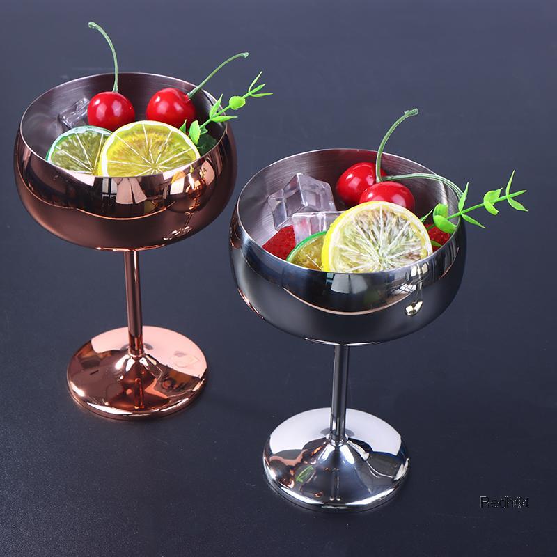 304 Stainless Steel Goblet Cocktail Glass Unbreakable Red Wine Cup ...