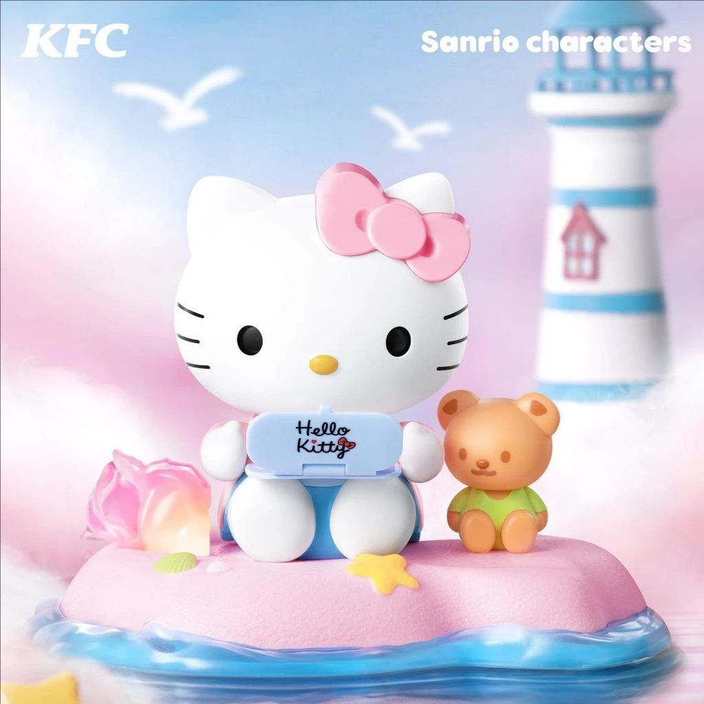 K KFC co-branded 2025KFC Sanrio Sixty-One Toy Kurome Hello Kit KFC co ...