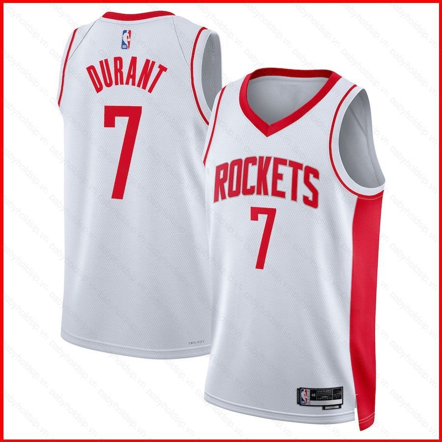 BS1 NBA Houston Rockets Kevin Durant Jersey Child Adult Plus Size-White ...