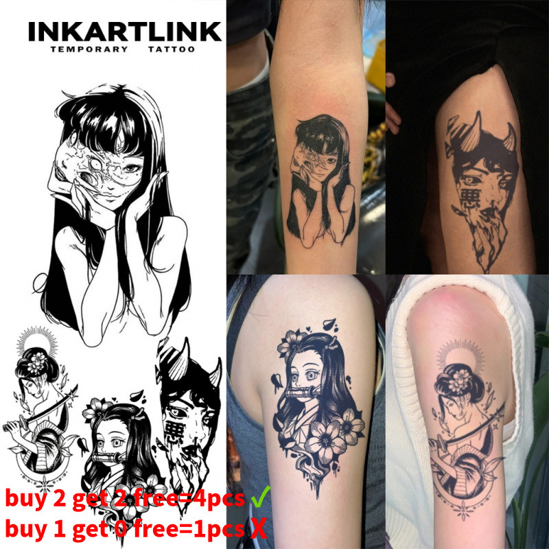 Inkartlink Anime temporary tattoo stickers, waterproof long-lasting ...