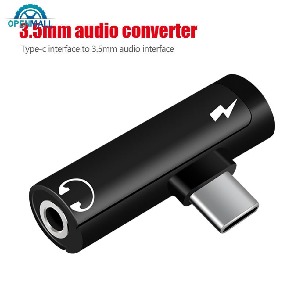 OPENMALL Headphone 2-in-1 Type C Dual-port Audio Adapter To 3.5Mm Jack ...