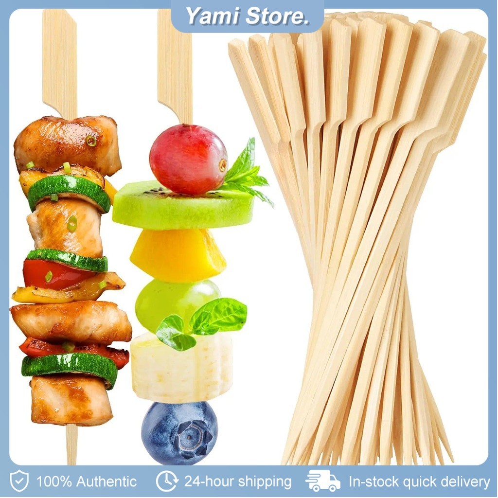200pcs Disposable Fruit Bamboo Skewer Cocktail Picks Food Sticks For ...