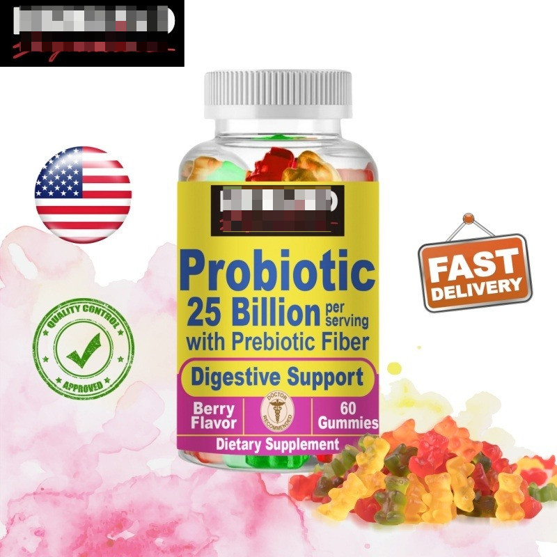 Probiotics + Prebiotics Gummies 25 Billion Promotes Digestion and ...