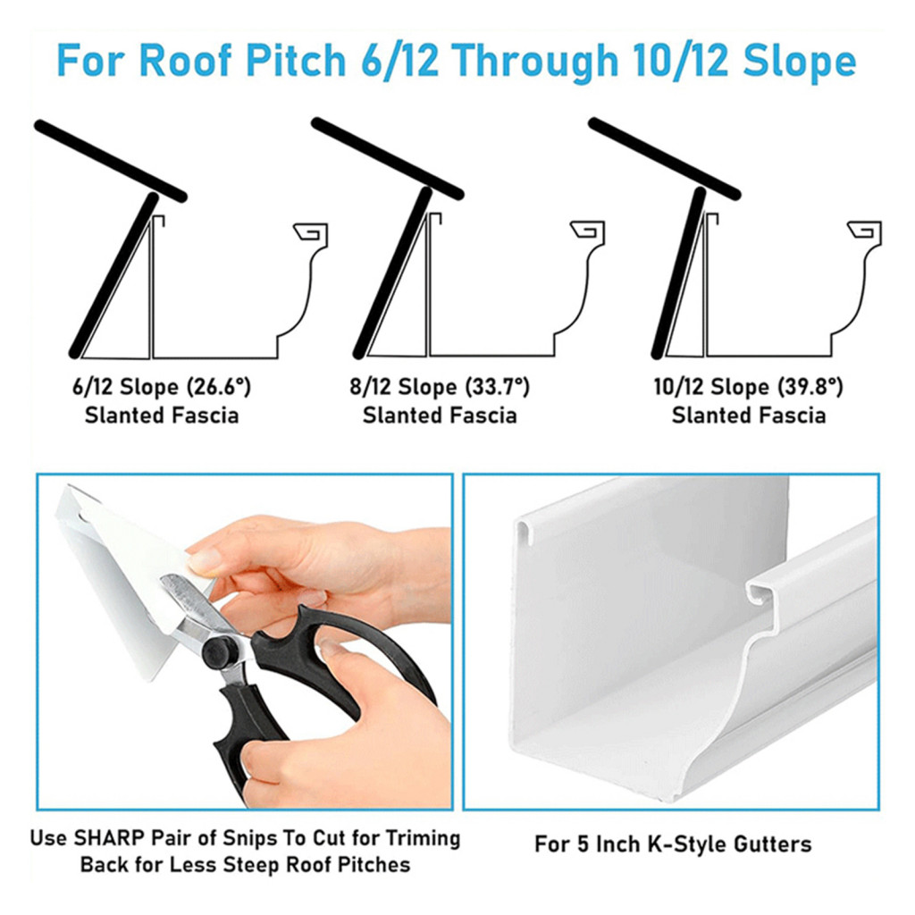 Angelorid| Gutter Support 25 Pcs White Aluminum Gutter Wedges Leveling ...