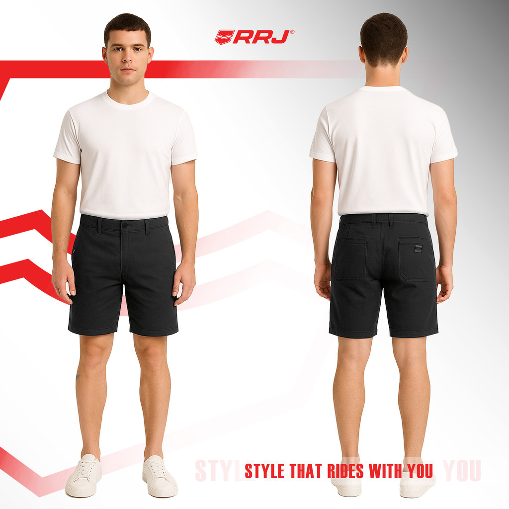 RRJ Men's Basic Non-Denim Tapered Short Mid-Rise 192218 (Gray) | Shopee ...