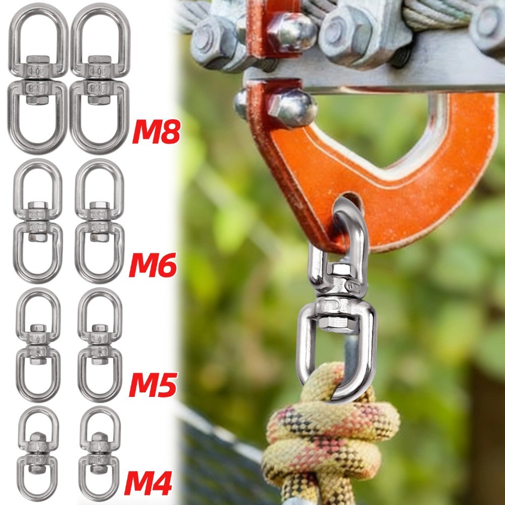 Strong Load-Bearing M4-M8 Stainless Steel Swivel Ring Outdoor Hoisting ...