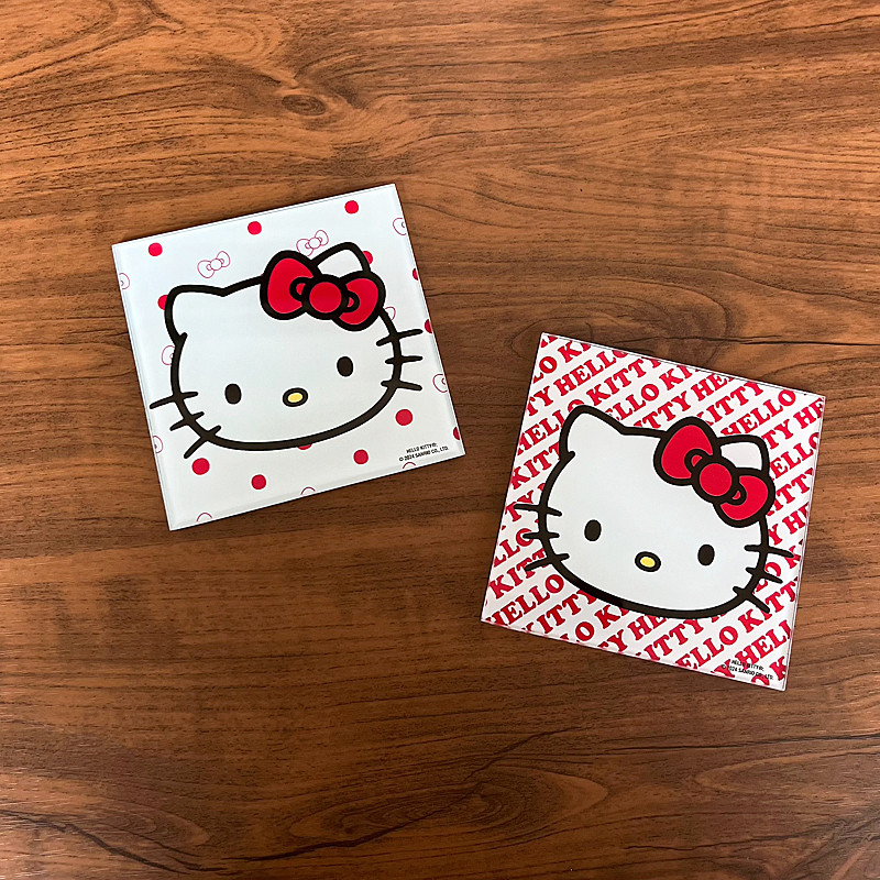 Hello Kitty Hello Kitty Coaster Glass Foreign Trade Export Order ...