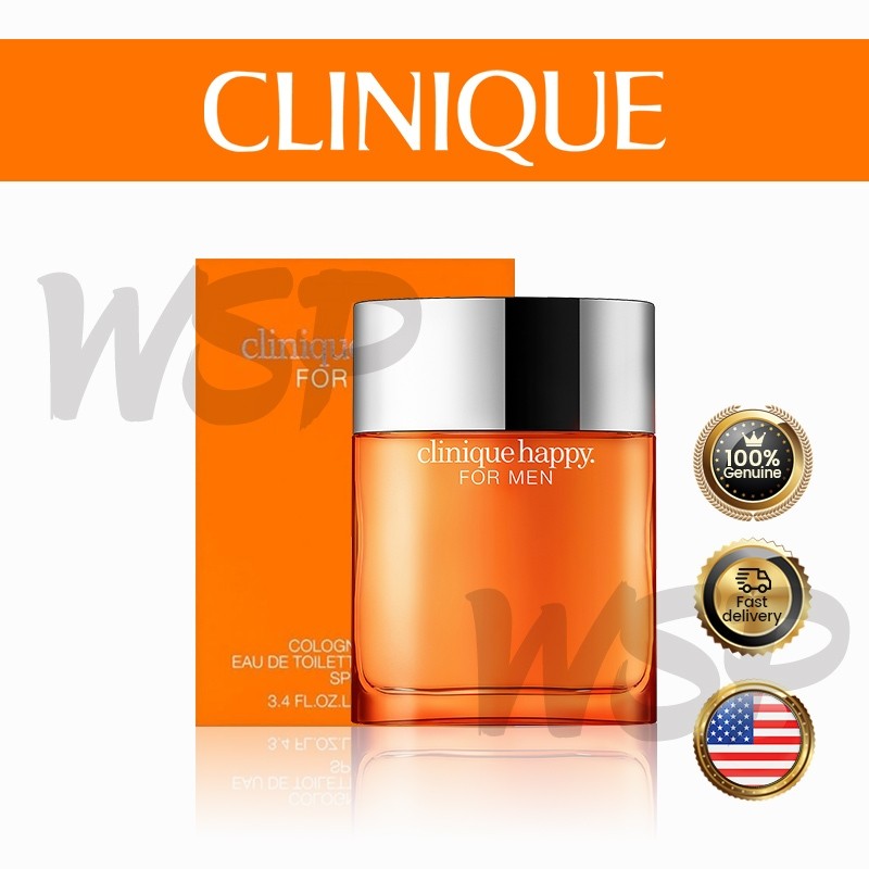 100% Clinique Happy For Men EDT Cologne Spray Perfume Long Lasting ...
