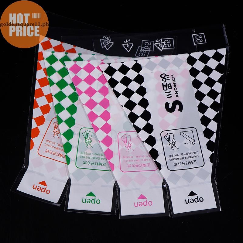 GOLDEN 100Pcs Sandwich Wrappers Bakery Sliced Toast Bread Disposable ...